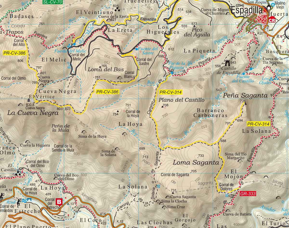 Serra d'Espadà. Nord-oest, Noroeste, Northwest Map by el Tossal ...