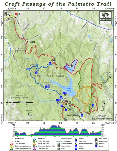 Croft Passage of the Palmetto Trail Map by Palmetto Conservation ...