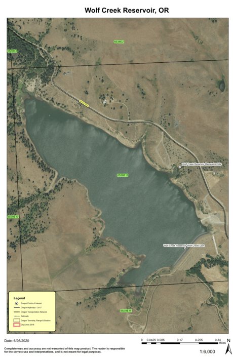 Wolf Creek Reservoir, Oregon Map by Super See Services | Avenza Maps