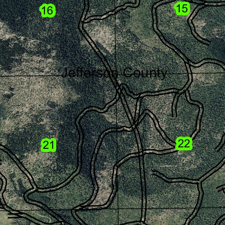 Lookout Butte T9S R9E Township Map by Super See Services | Avenza Maps