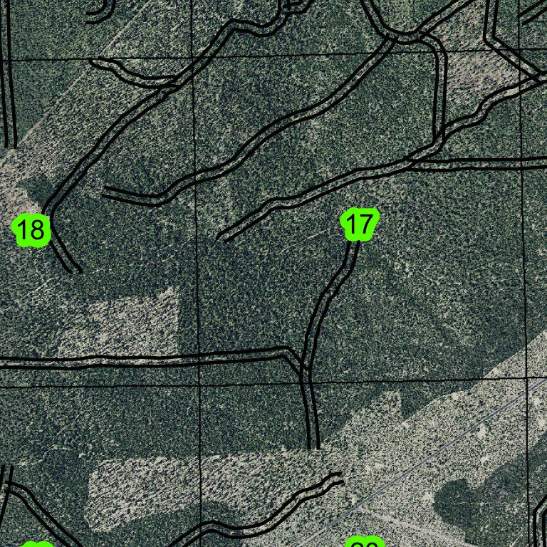 Pringle Falls T21S R9E Township Map by Super See Services | Avenza Maps