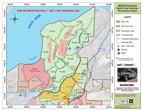JBER Summer Recreation Map by iSportsman | Avenza Maps