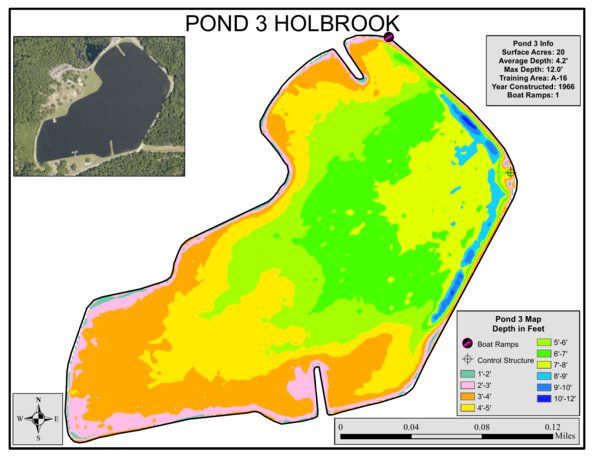 Fort Stewart Pond 3 Holbrook Map by iSportsman | Avenza Maps