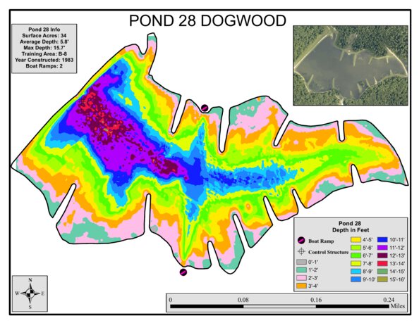 Fort Stewart Pond 28 Dogwood Map by iSportsman | Avenza Maps