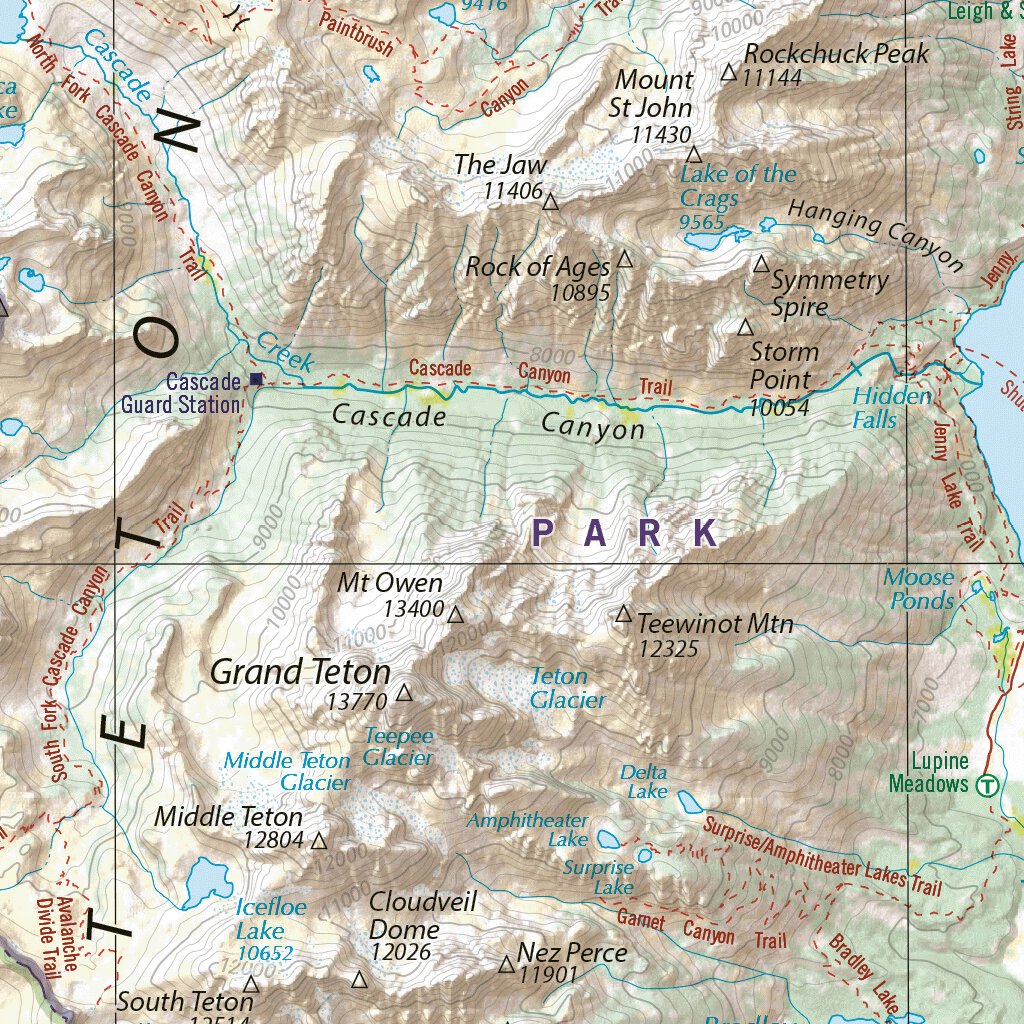 Yellowstone & Grand Teton National Parks Map by East View Map Link ...