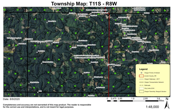 Cline Hill T11S R8W Township Map by Super See Services | Avenza Maps
