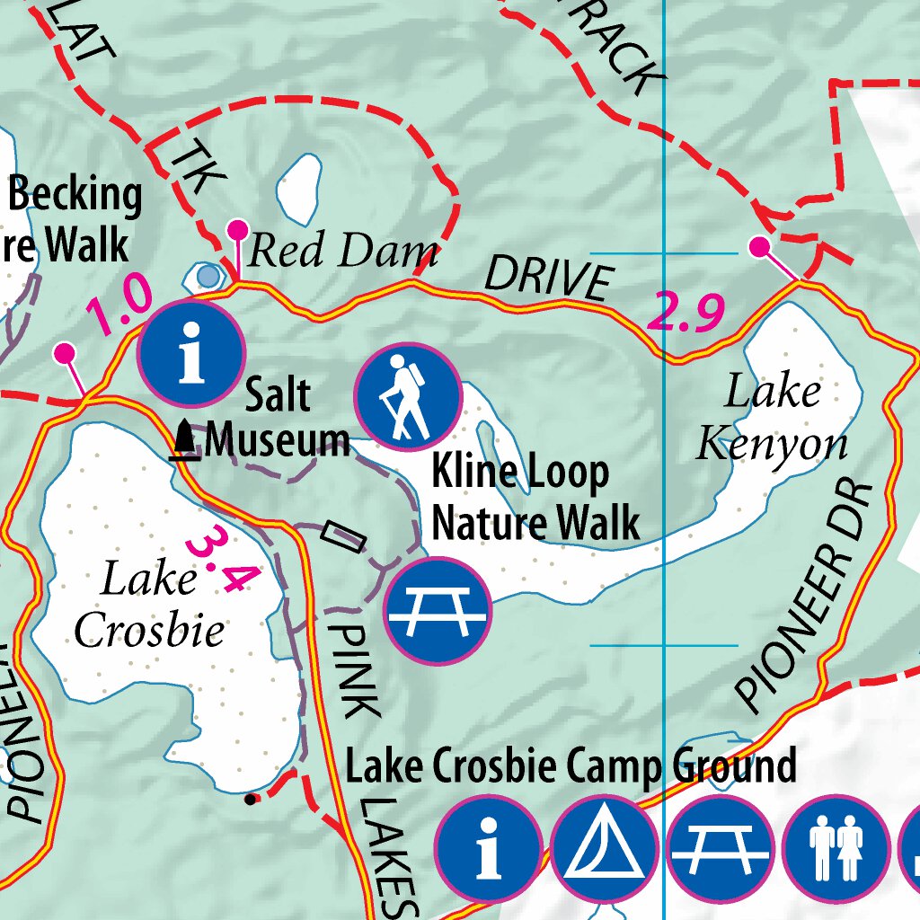 Victoria's Deserts - Pink Lakes Map by Meridian Maps | Avenza Maps