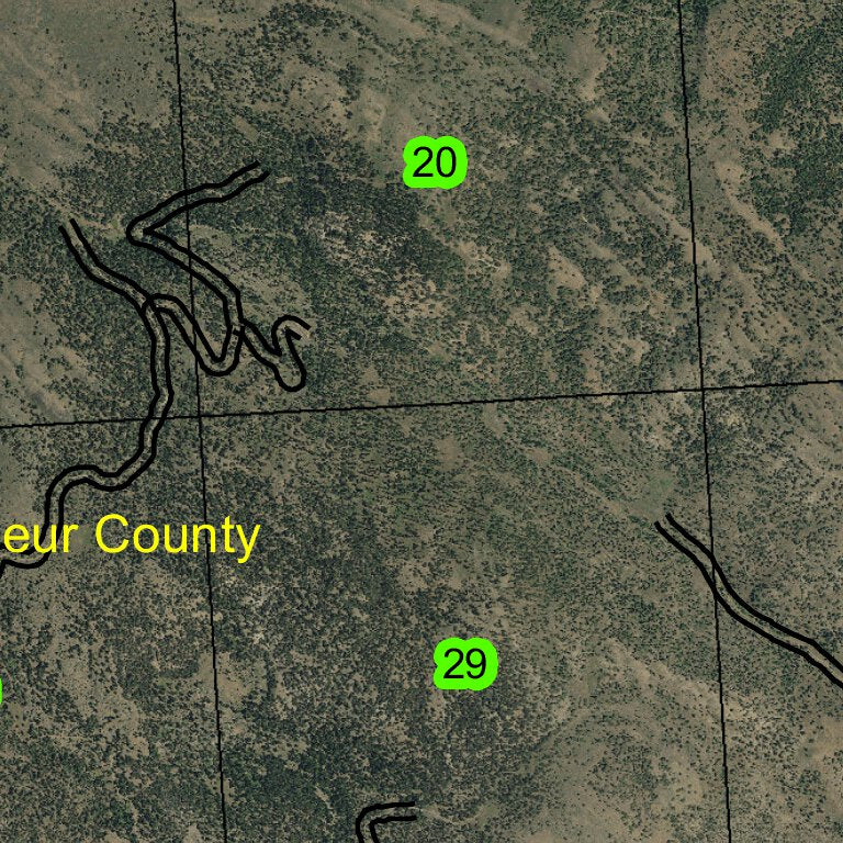 Higgins Reservoir T13S R38E Township Map by Super See Services | Avenza ...