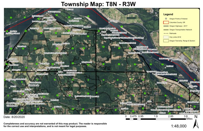 Fisher Channel T8N R3W Township Map by Super See Services | Avenza Maps