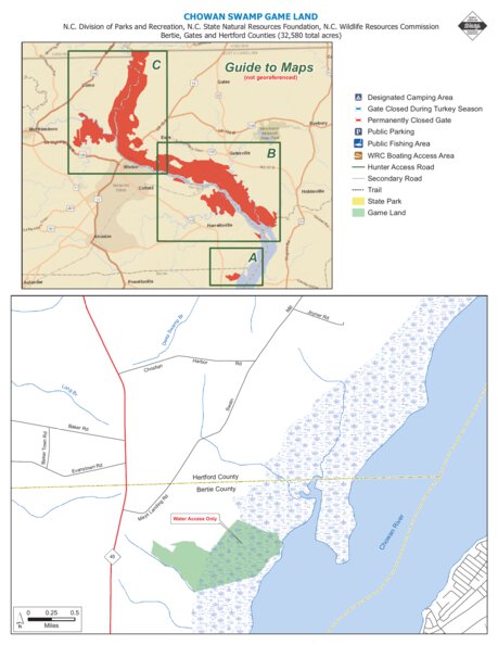 Chowan Swamp Game Land Map by North Carolina Wildlife Resources ...