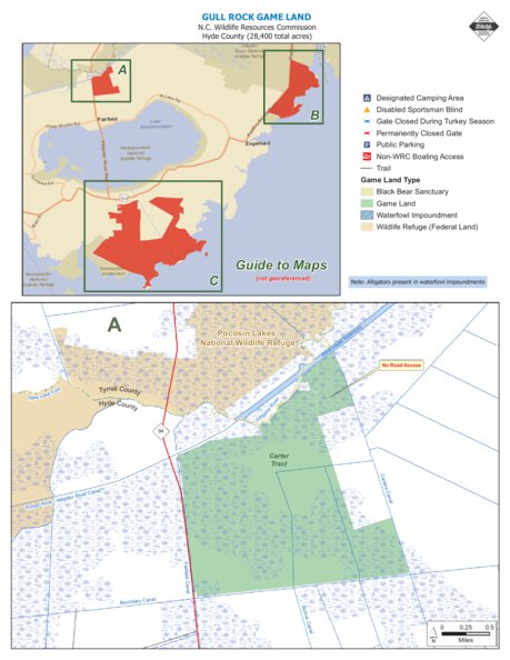 Gull Rock Game Land Map by North Carolina Wildlife Resources Commission ...