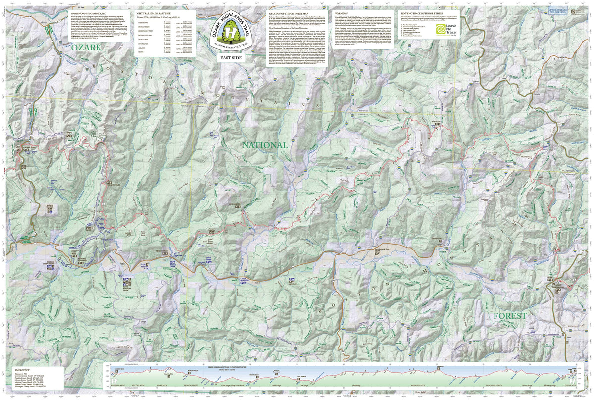 Ozark Highlands Trail, West (1 of 3) Lake Fort Smith - Ozone Map by ...