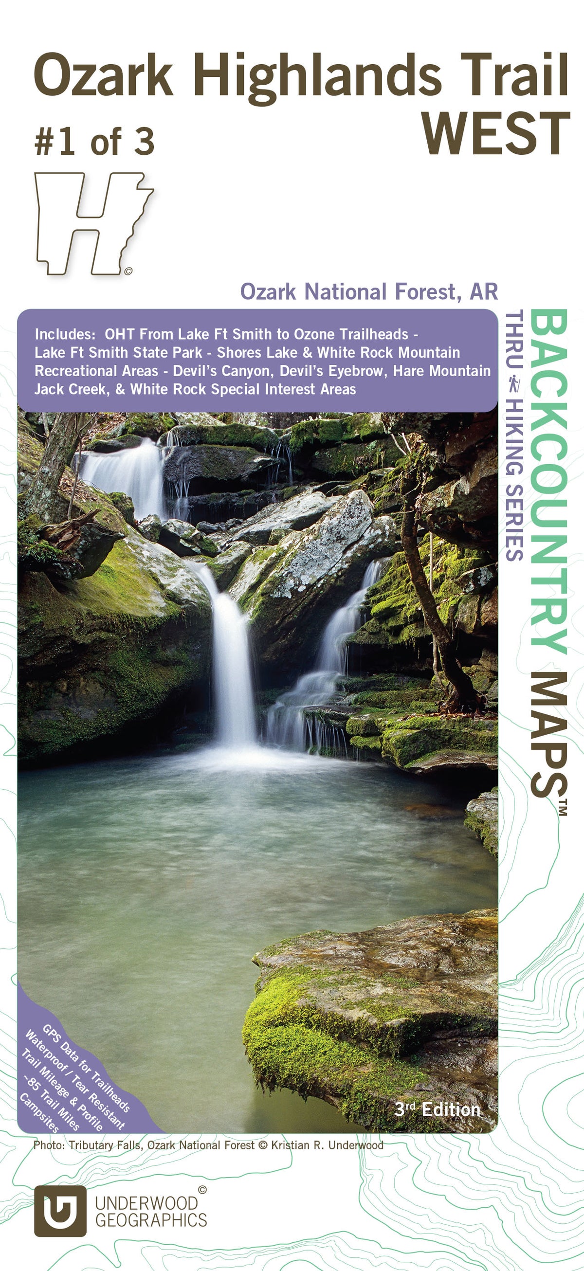 Ozark Highlands Trail, West (1 of 3) Lake Fort Smith - Ozone Map by ...