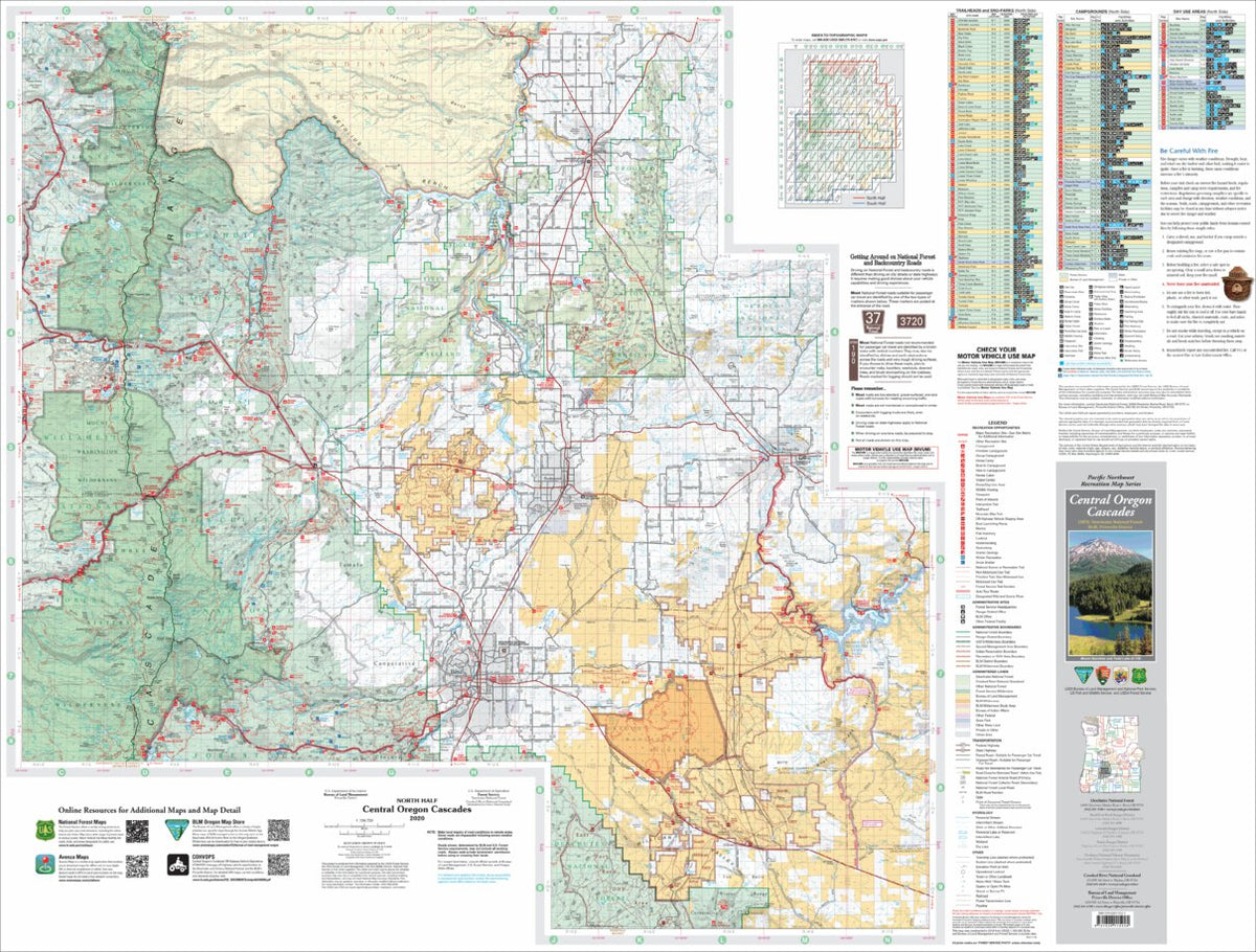 Central Oregon Cascades Recreation Map Bundle by US Forest Service R6 ...