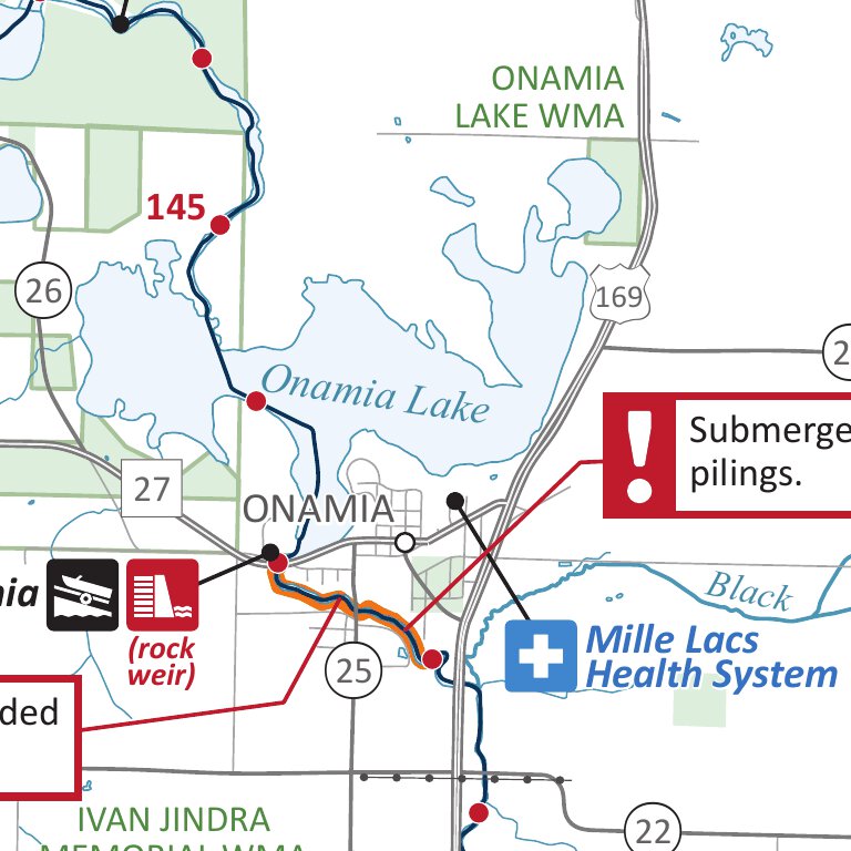 Rum River State Water Trail - Map 1 Mille Lacs Lake to Milaca MNDNR by ...