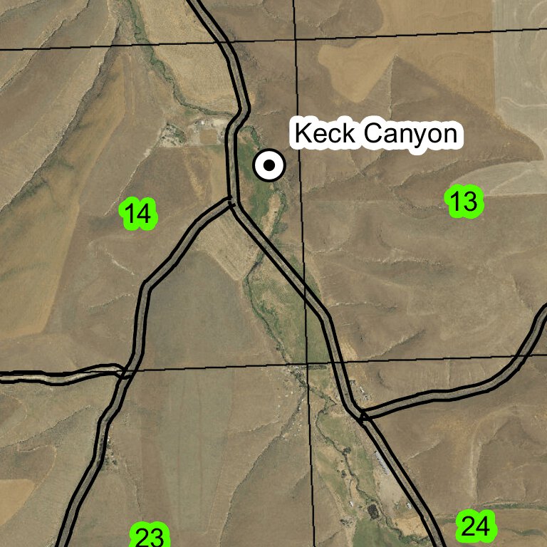 Keck Canyon T2S R24E Township Map by Super See Services | Avenza Maps