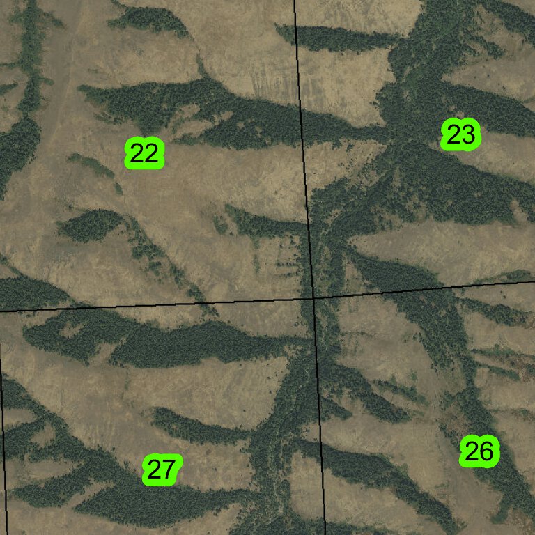 Batchelor Canyon T2N R35E Township Map by Super See Services | Avenza Maps