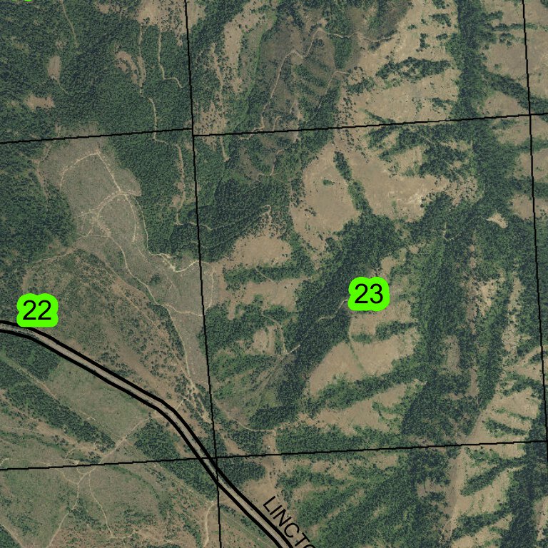 Tamarack Basin T4N R37E Township Map by Super See Services | Avenza Maps