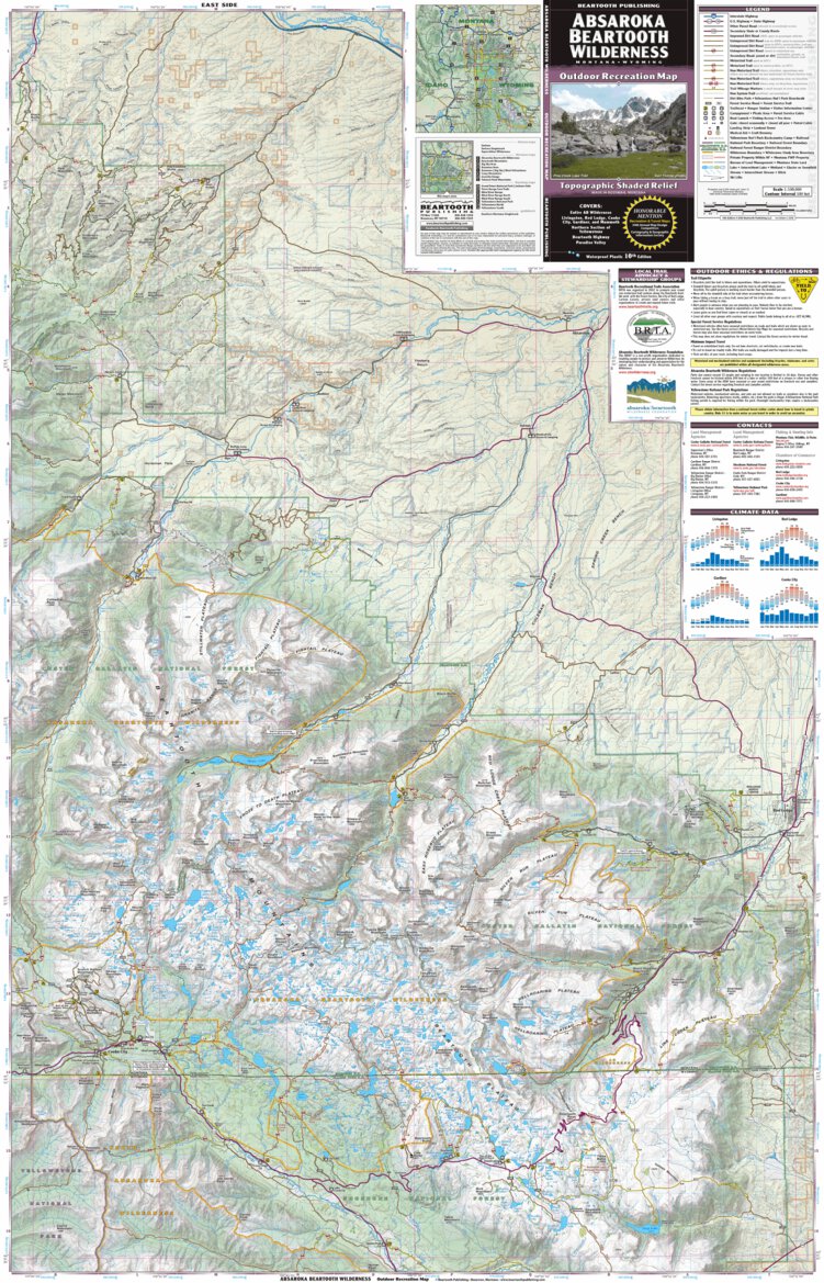 Absaroka Beartooth Wilderness 2020 Map by Beartooth Publishing | Avenza ...