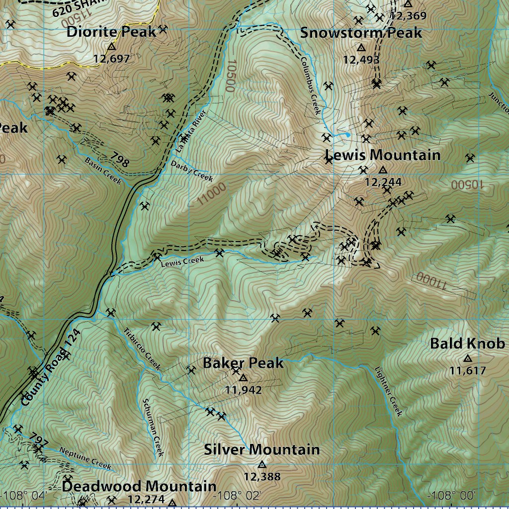 San Juan National Forest SJNF Trail Map, Cortez, Dolores, Rico, Mancos ...