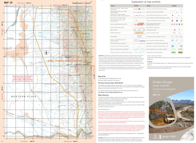 Flinders Ranges Map C9 by Mapland - Department for Environment and ...