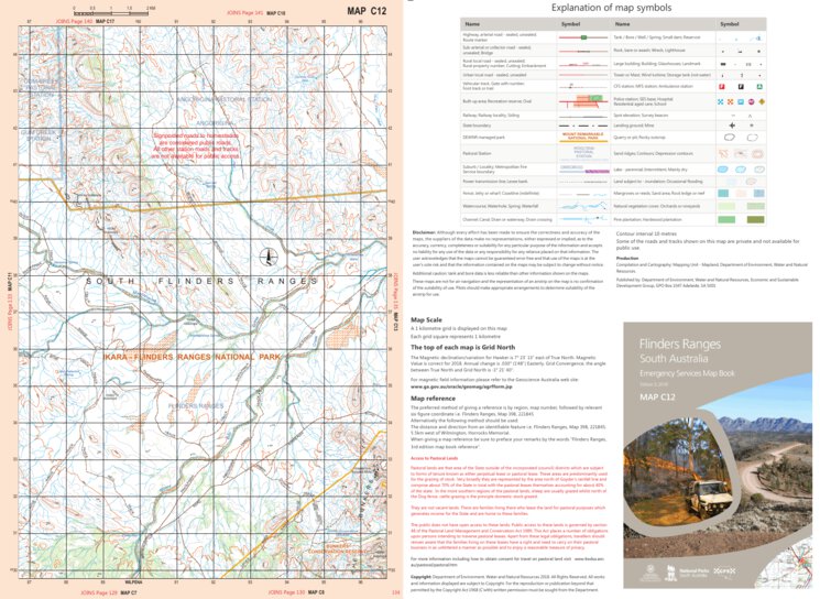 Flinders Ranges Map C12 by Mapland - Department for Environment and ...