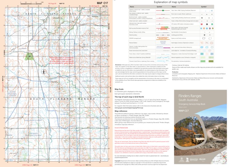 Flinders Ranges Map C17 by Mapland - Department for Environment and ...
