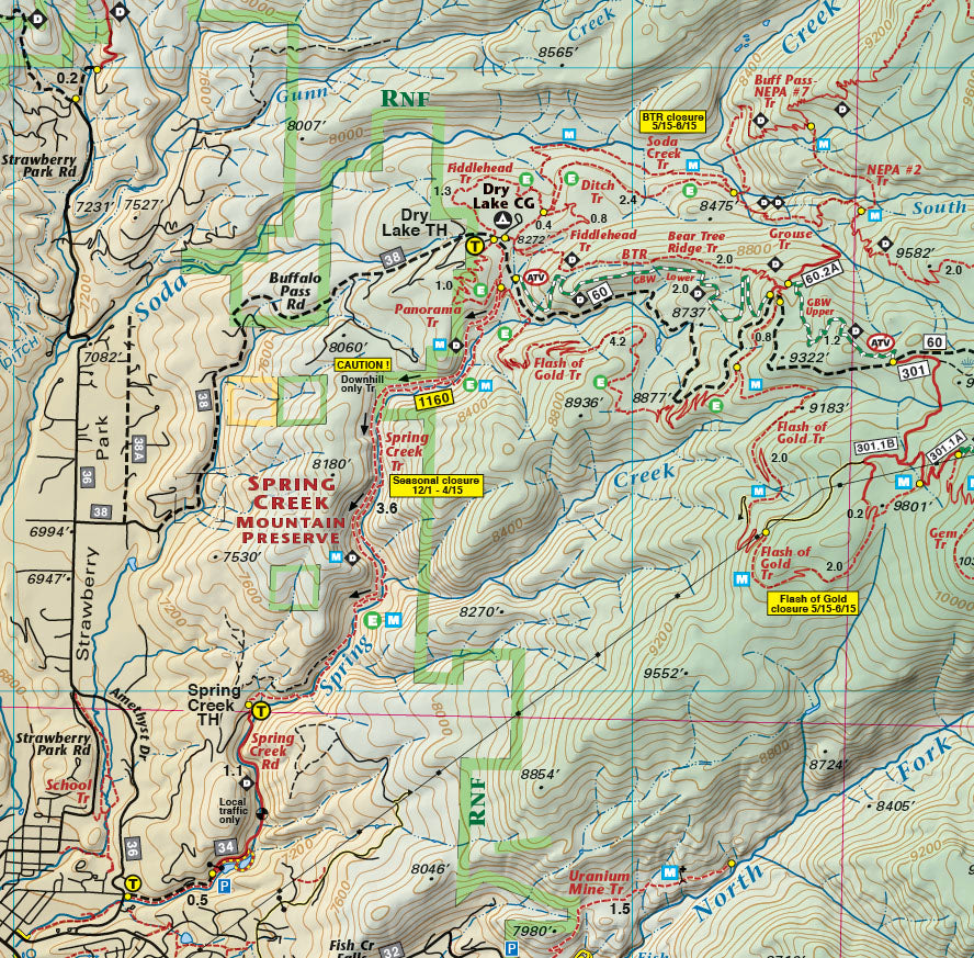 Steamboat-Routt National Forest Trails Map 2nd Ed. by Latitude 40 maps ...