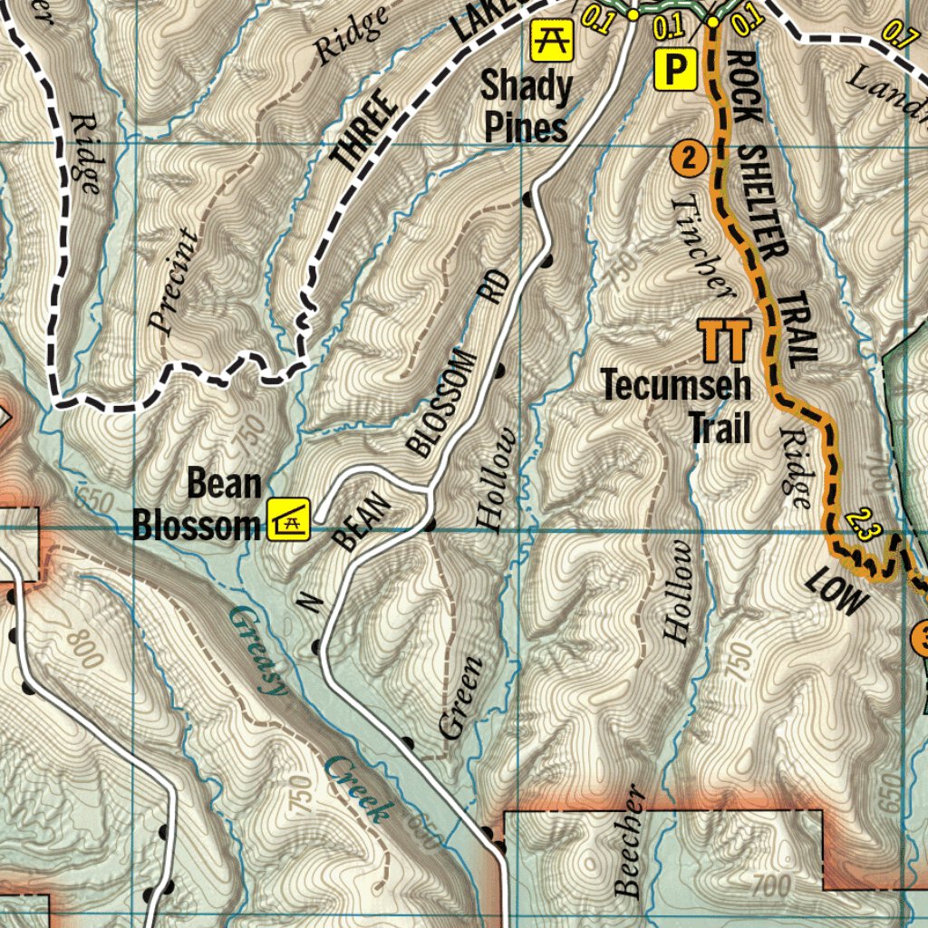 Morgan-Monroe & Yellowwood State Forests Map by Indiana Geological and ...