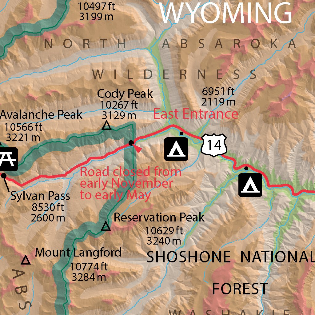 Yellowstone National Park Map - NPS Map - Drive Yellowstone by Map the ...