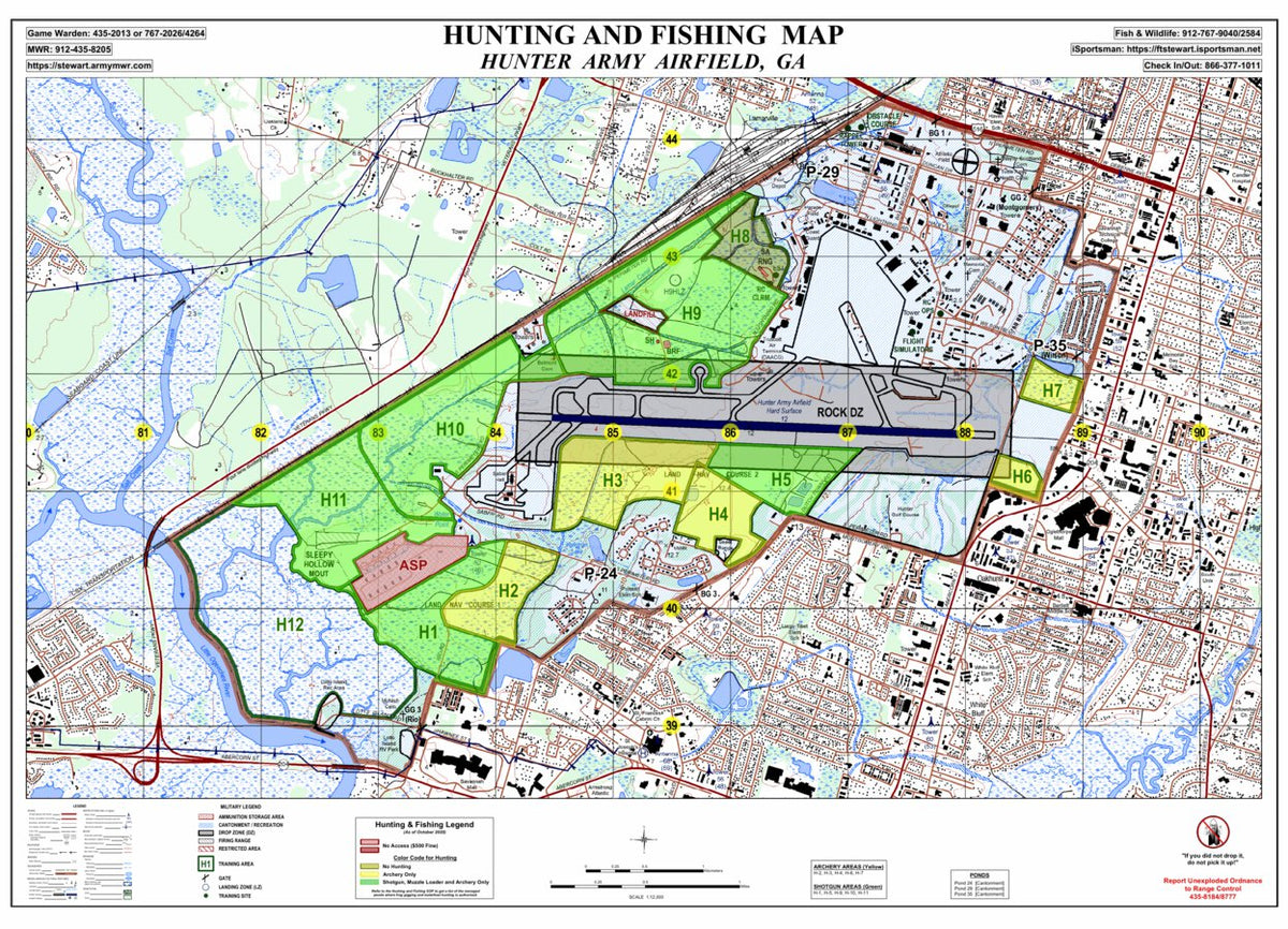 Hunter Army Airfield Hunting and Fishing Map by iSportsman | Avenza Maps