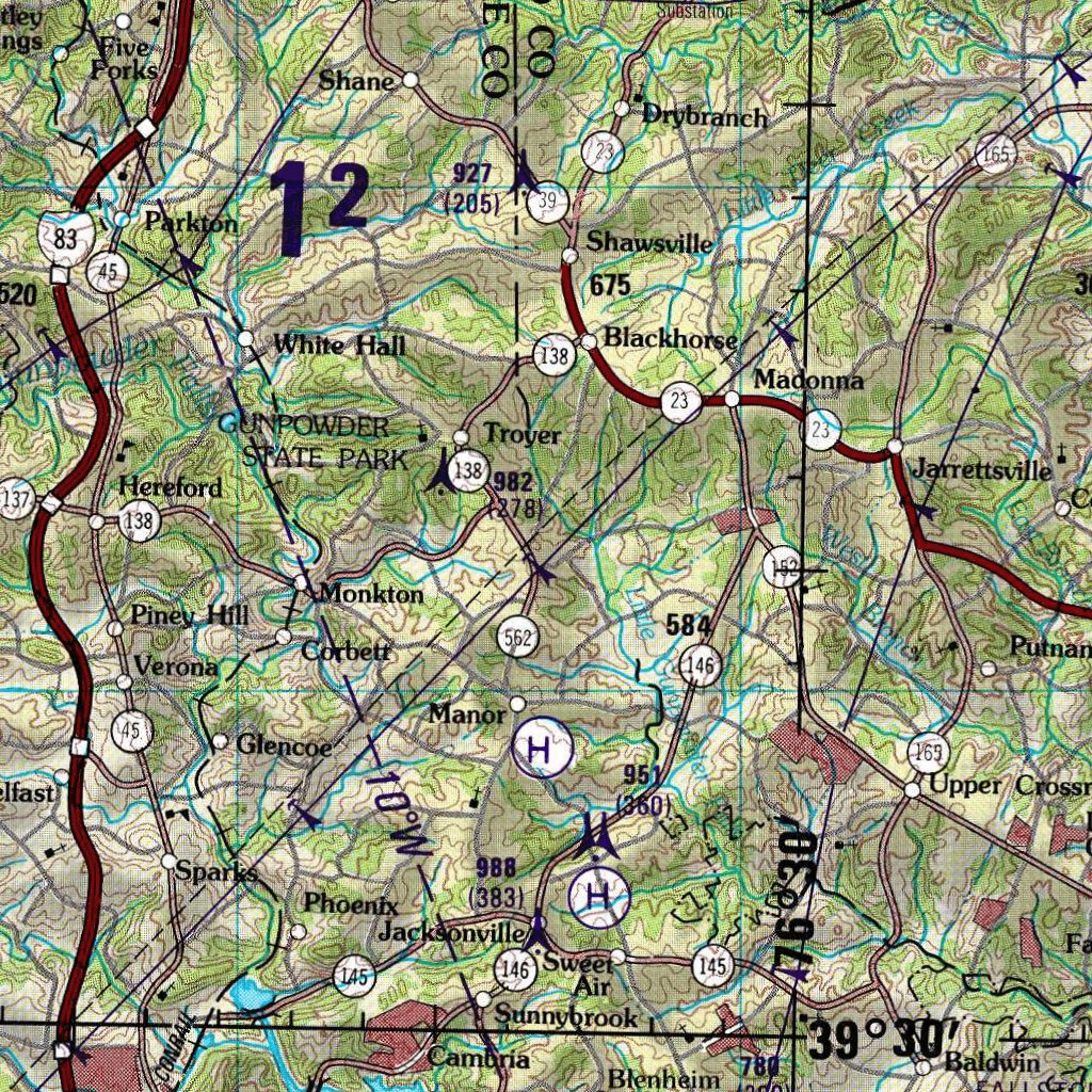 Baltimore, 1988, 2nd edition of JOG Air NJ-18-1 at 250000 scale Map by ...