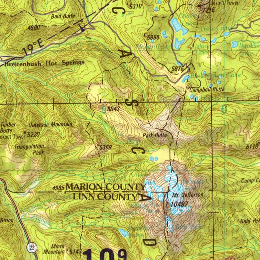 Bend, 1984, 1st edition of JOG Air NL-10-12 at 250000 scale Map by ...