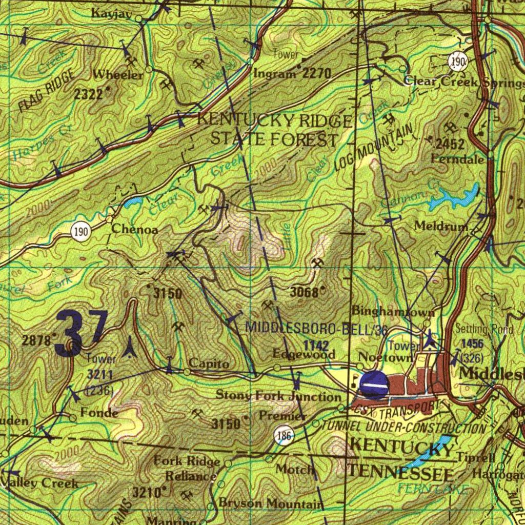 Johnson City, 1991, 4th edition of JOG Air NJ-17-10 at 250000 scale Map ...