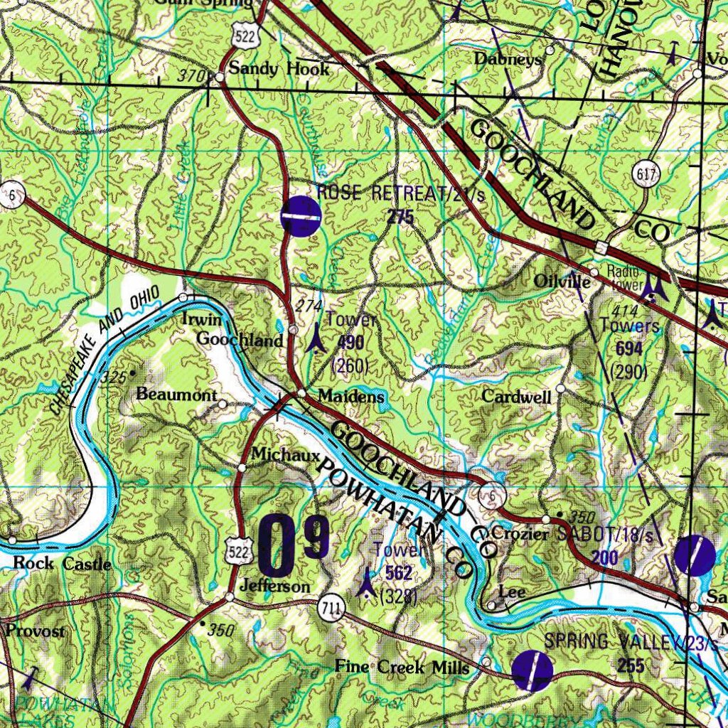 Richmond, 1991, 4th edition of JOG Air NJ-18-7 at 250000 scale Map by ...