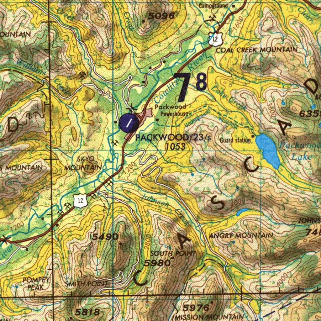 Yakima, 1975, 1st edition of JOG Air NL-10-6 at 250000 scale Map by ...