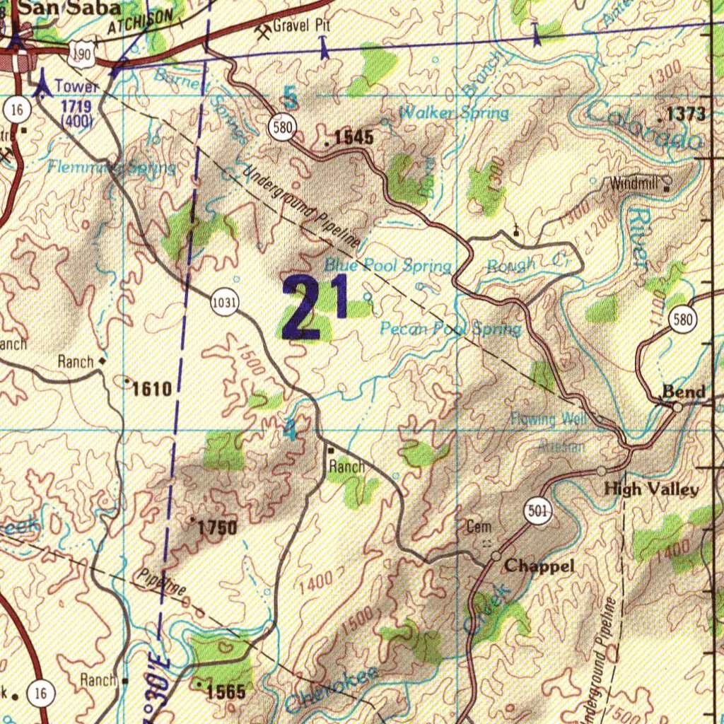 Brownwood, 1990, 6th edition of JOG Air NH-14-2 at 250000 scale Map by ...