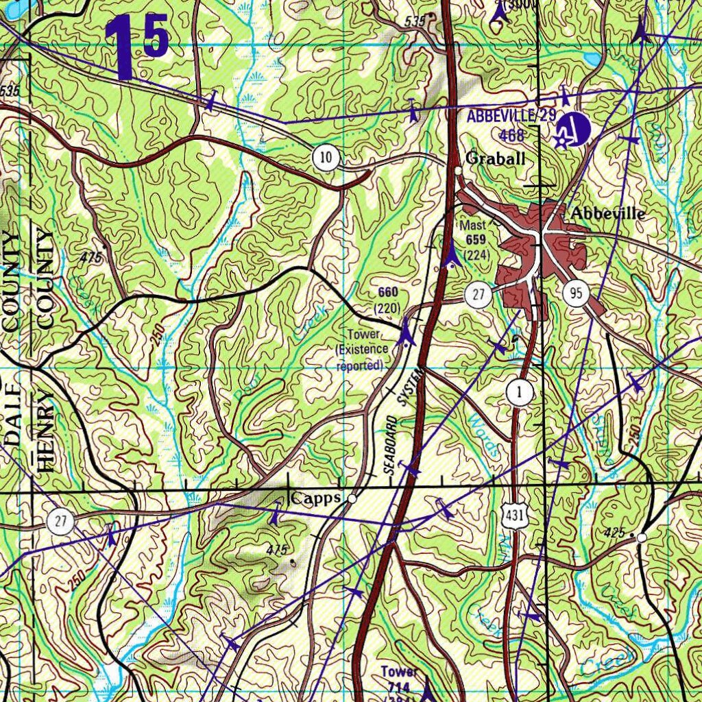 Dothan, 1999, 5th edition of JOG Air NH-16-3 at 250000 scale Map by ...