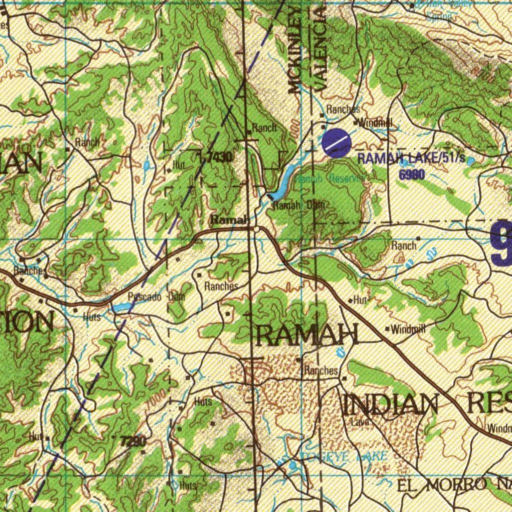 Gallup, 1989, 2nd edition of JOG Air NI-12-3 at 250000 scale Map by ...