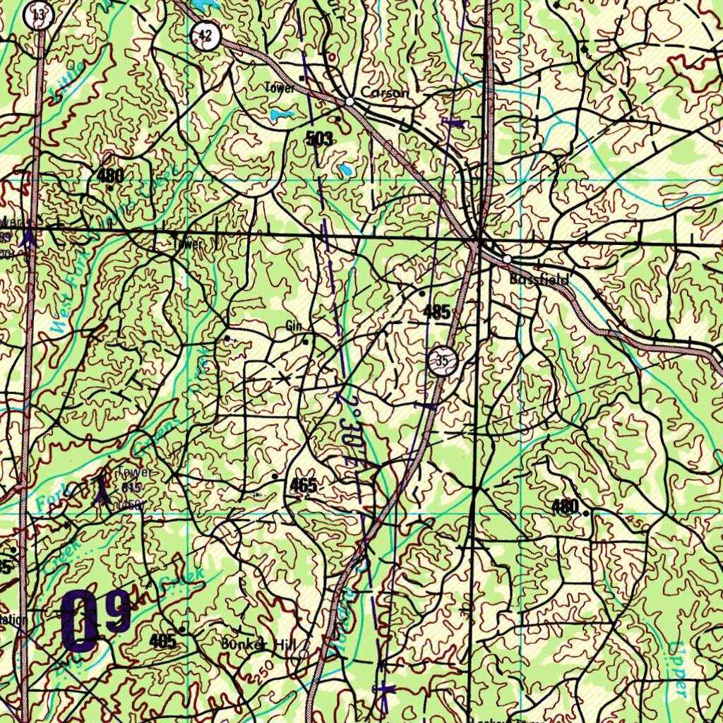 Hattiesburg, 1989, 3rd edition of JOG Air NH-16-1 at 250000 scale Map ...