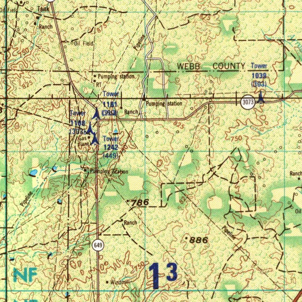 Laredo, 1987, 4th edition of JOG Air NG-14-2 at 250000 scale Map by ...