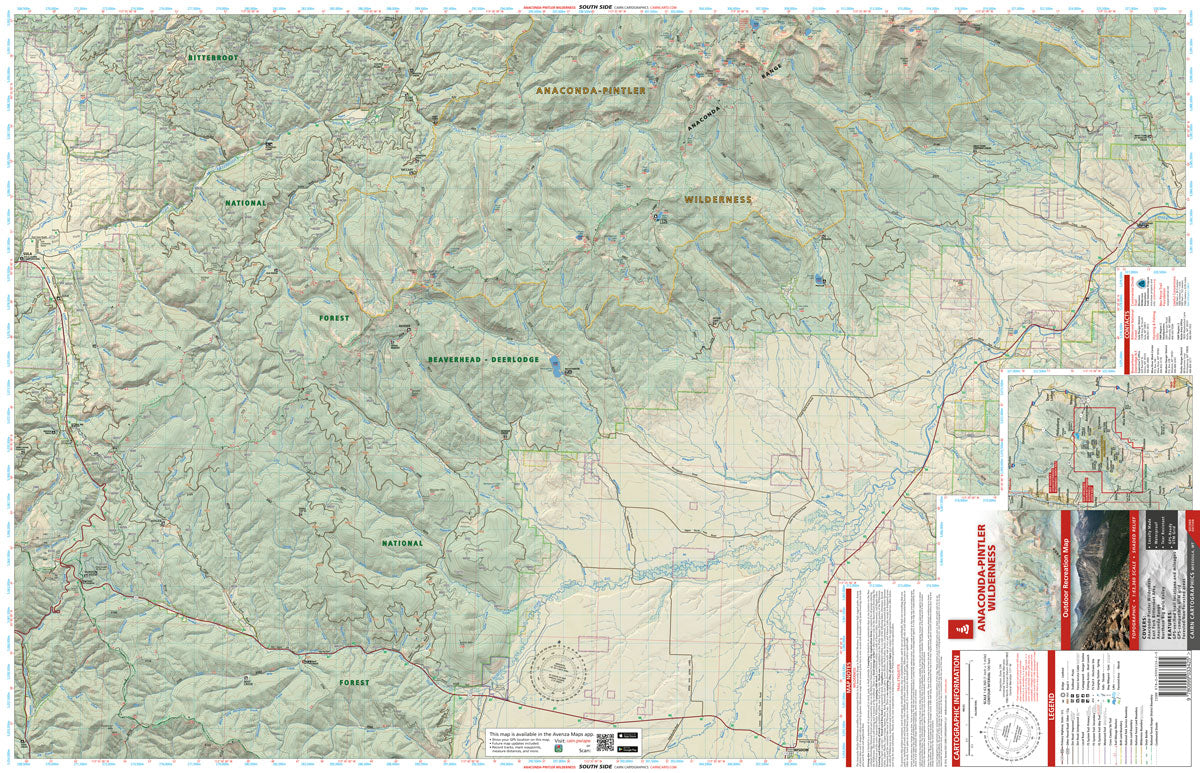 Anaconda-Pintler Wilderness Map by Cairn Cartographics | Avenza Maps