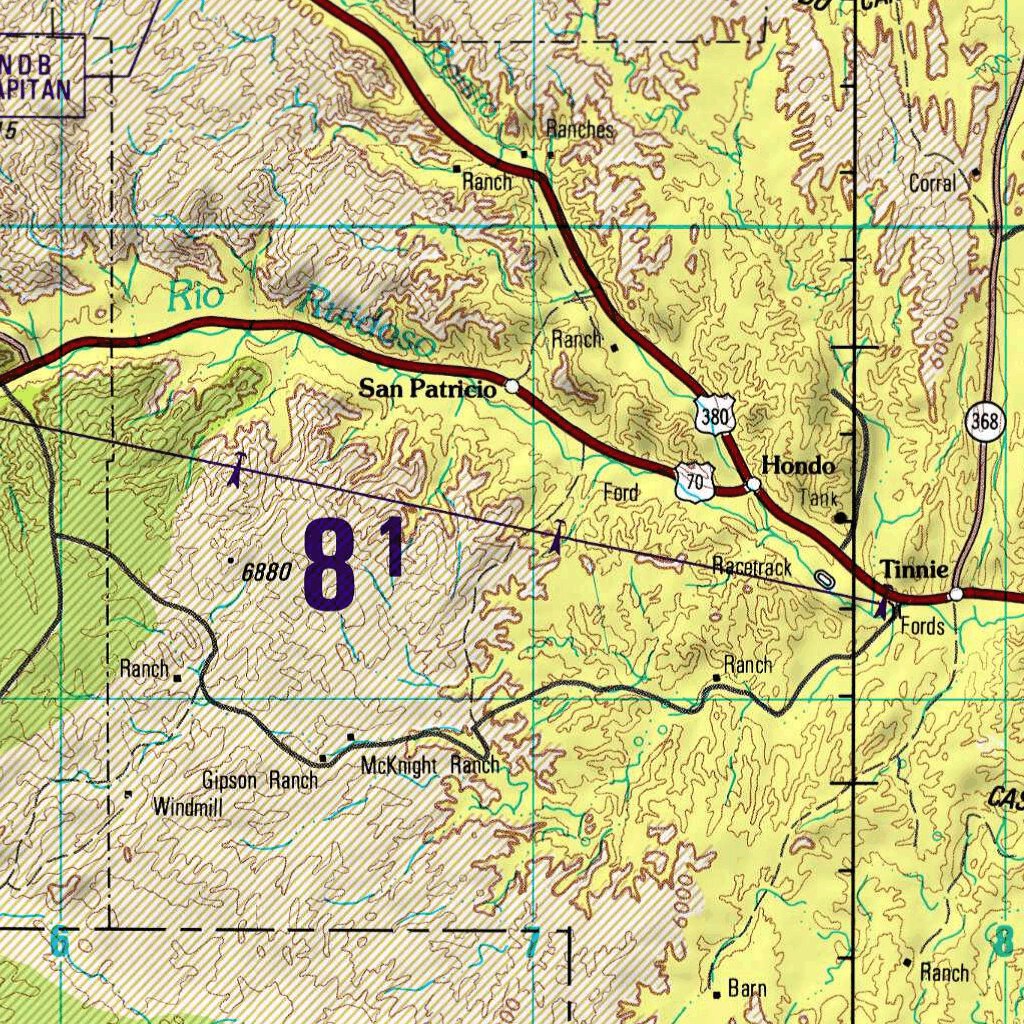 Roswell, 1993, 5th edition of JOG Air NI-13-8 at 250000 scale Map by ...