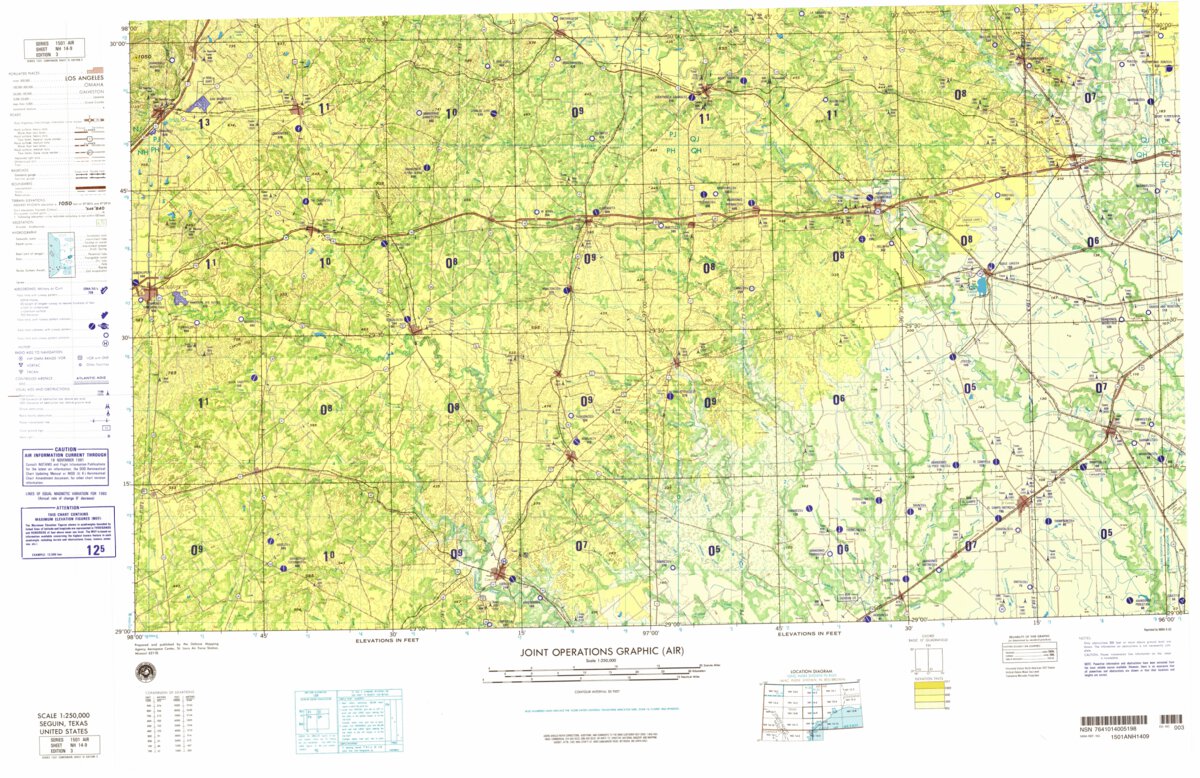 Seguin, 1981, 3rd edition of JOG Air NH-14-9 at 250000 scale Map by ...