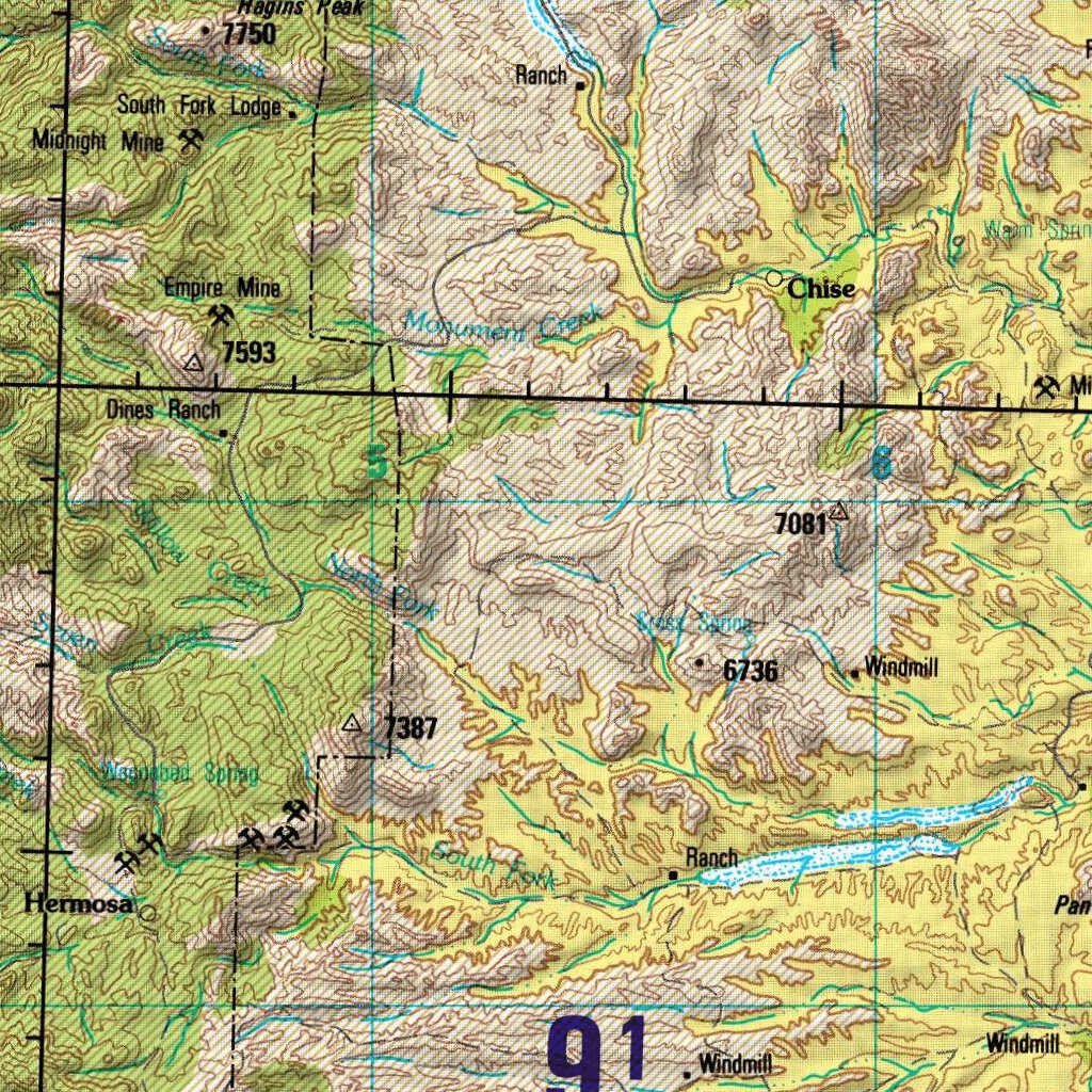 Tularosa, 1993, 6th edition of JOG Air NI-13-7 at 250000 scale Map by ...