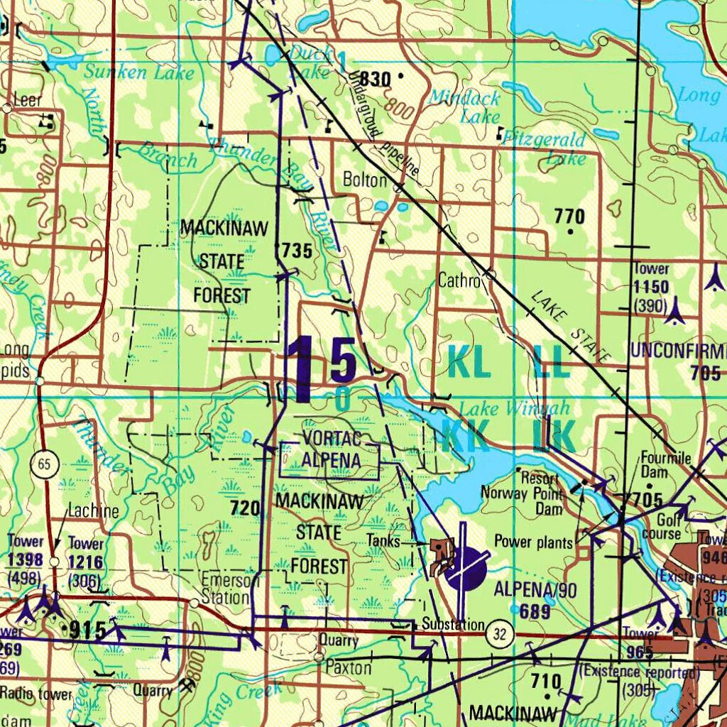 Alpena, 1999, 2nd edition of JOG Air NL-17-7 at 250000 scale Map by ...