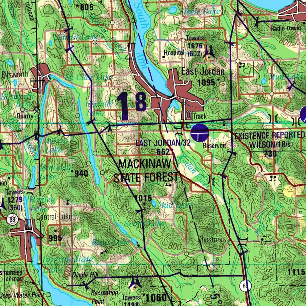 Cheboygan, 1999, 1st edition of JOG Air NL-16-9 at 250000 scale Map by ...