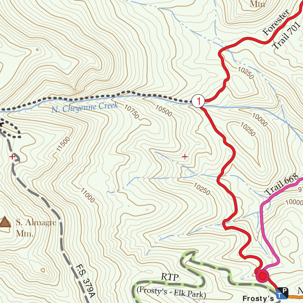 Trail Map#2, Gold Camp Area, Pikes Peak Region Series by Pocket Pals ...