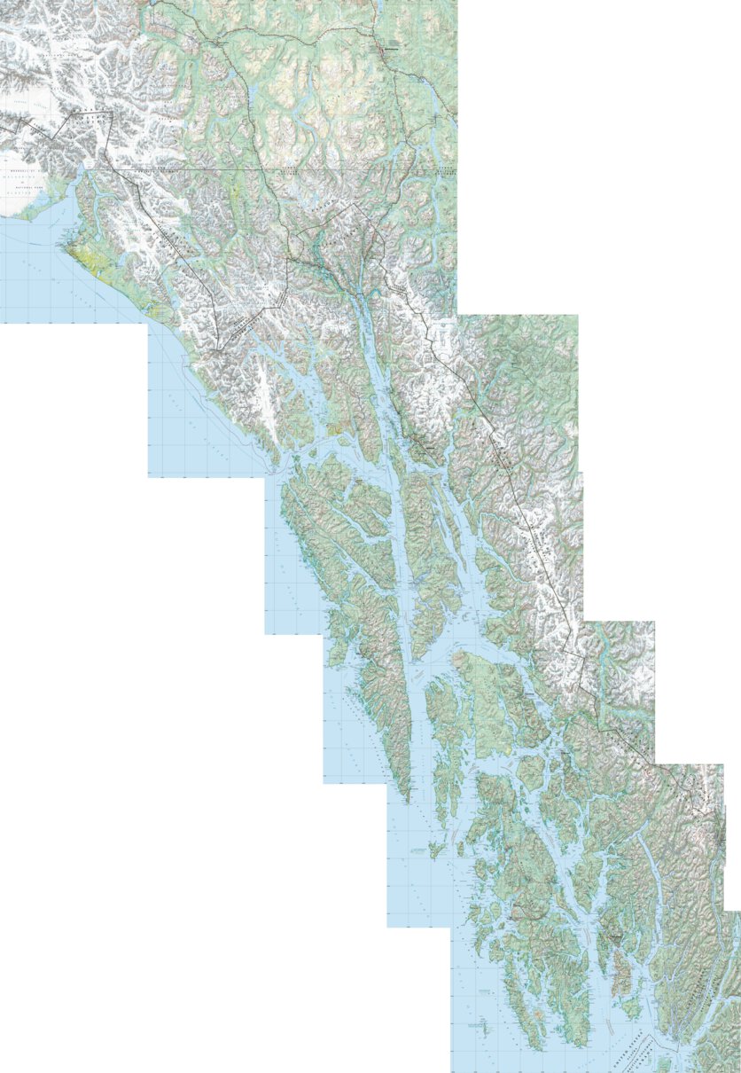 Alaska Atlas Inside Passage Landscape Map by East View Map Link ...