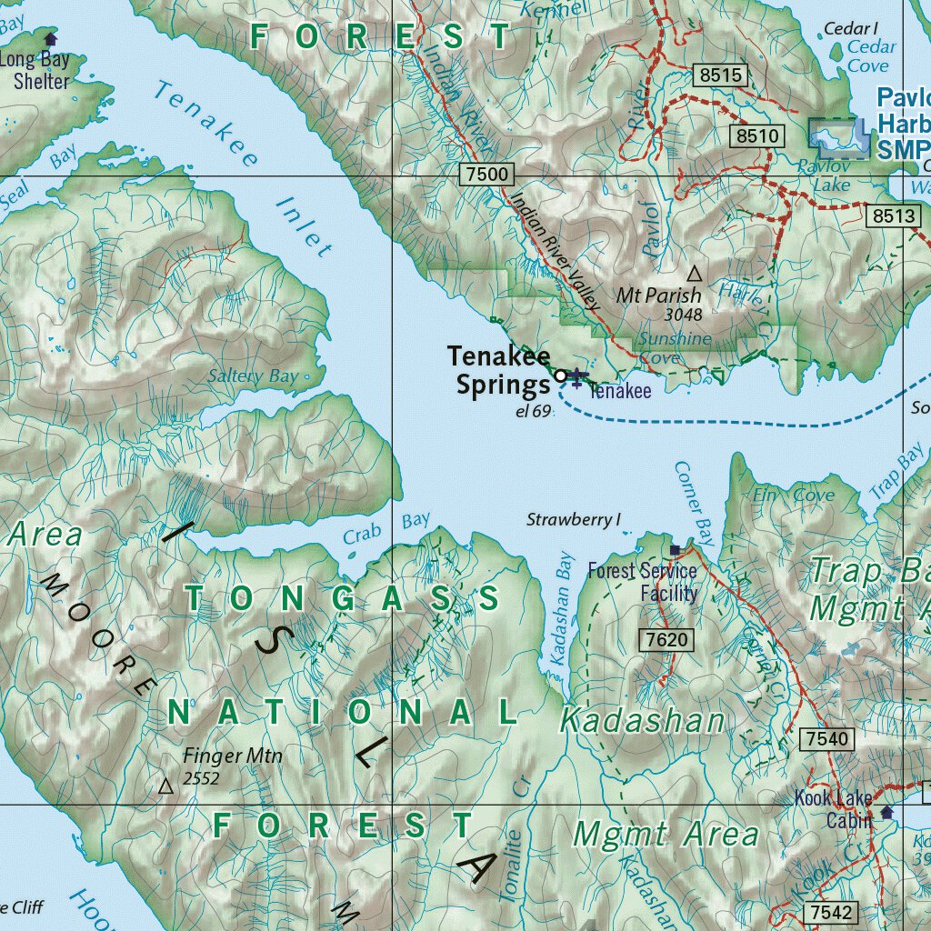 Alaska Atlas Inside Passage Landscape Map by East View Map Link ...
